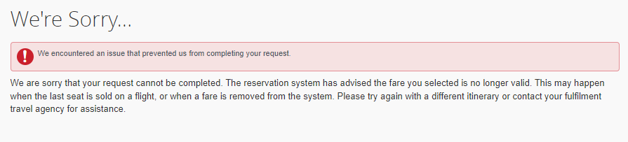 Error Booking All Flights Sap Concur Community