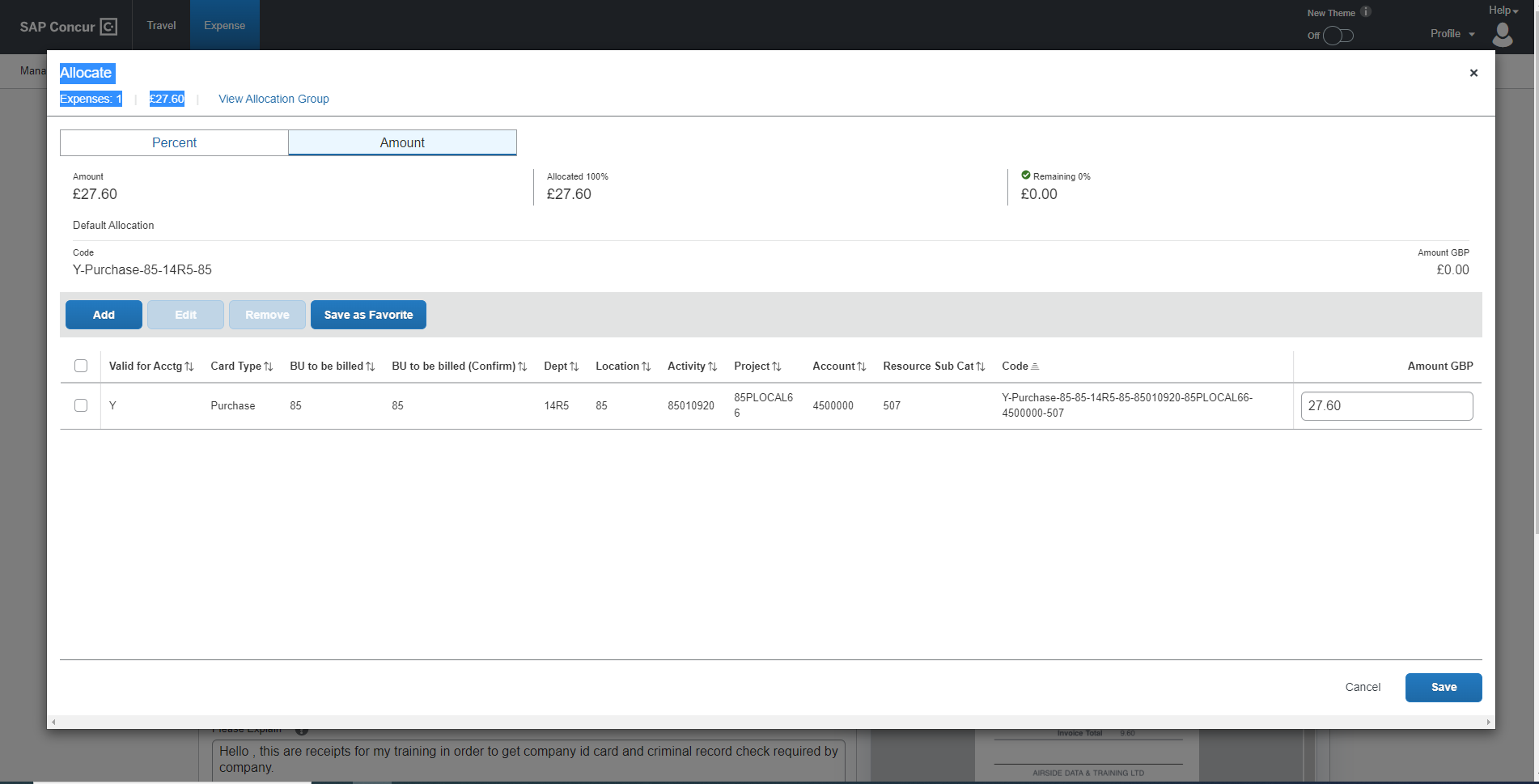 Solved Training Expenses Sap Concur Community