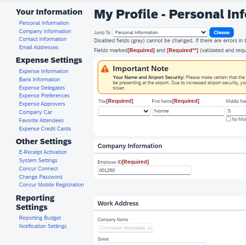 Employee Id Locked Sap Concur Community