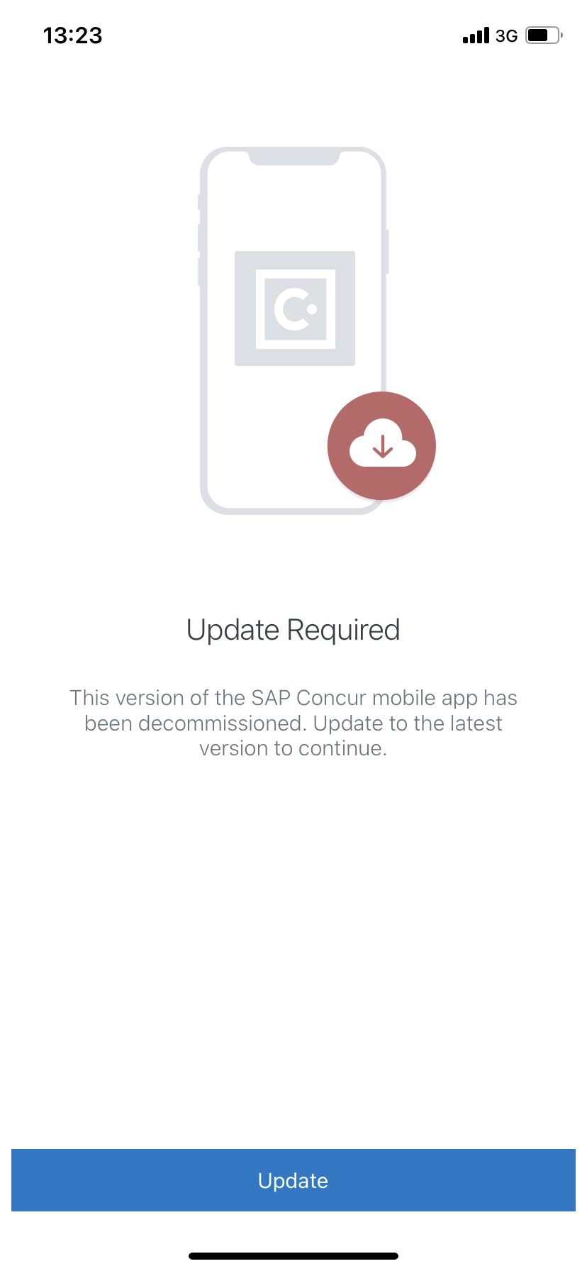 Solved Concur Mobile Ios Update Required Sap Concur Community