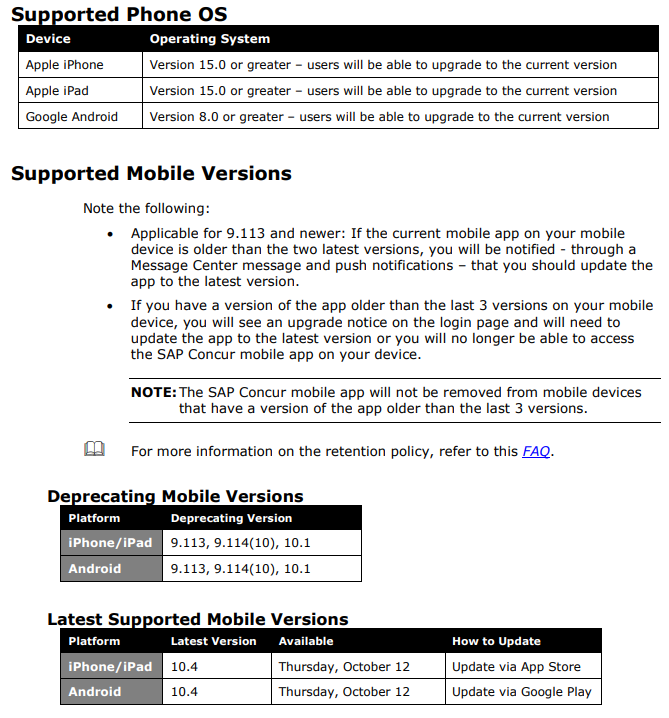 Solved: Concur mobile -iOS - Update Required - SAP Concur Community