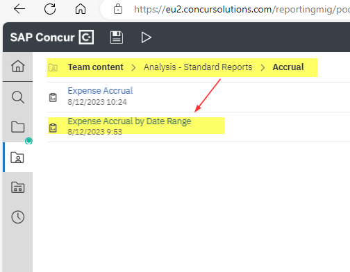 Solved Concur Intelligence Reporting For Available Expe Sap