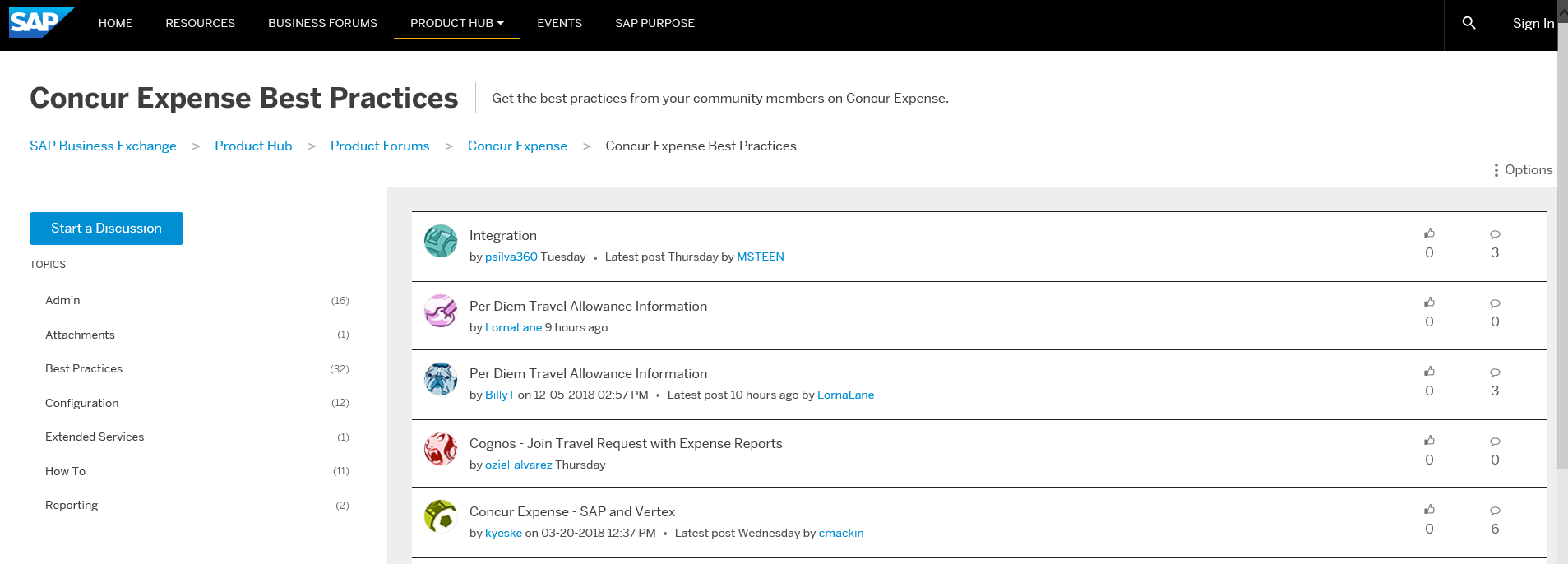 Solved: Sort order on Customer Community - SAP Concur Community