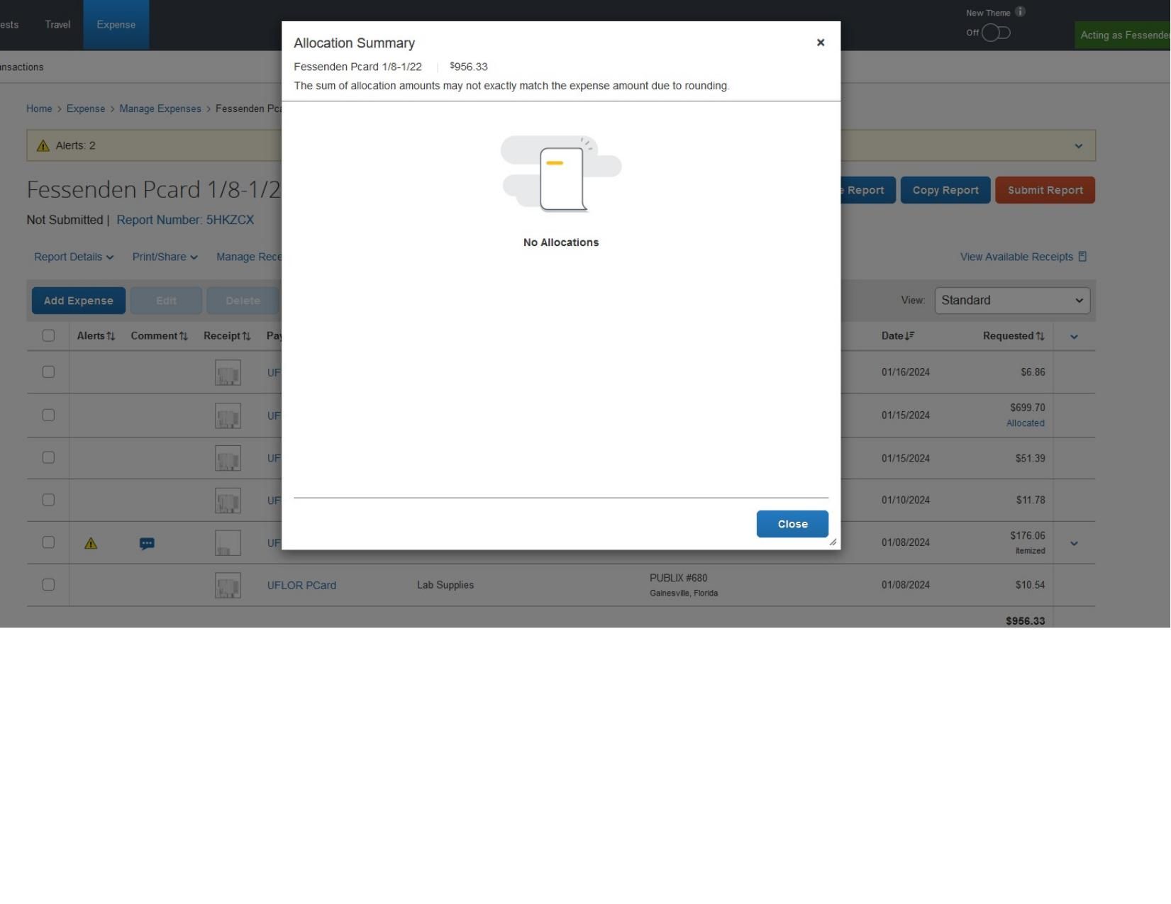 Allocation Summary Not Populating View Sap Concur Community