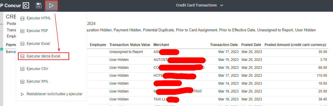 Solved Export Card Transactions To Excel Sap Concur Community