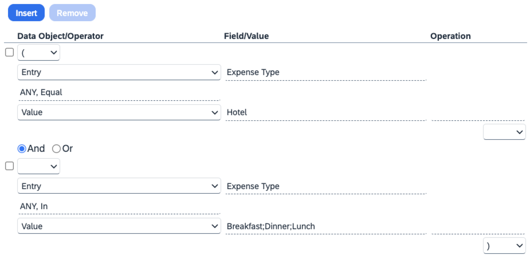 Audit Rule - only one expense type can be included - SAP Concur Community