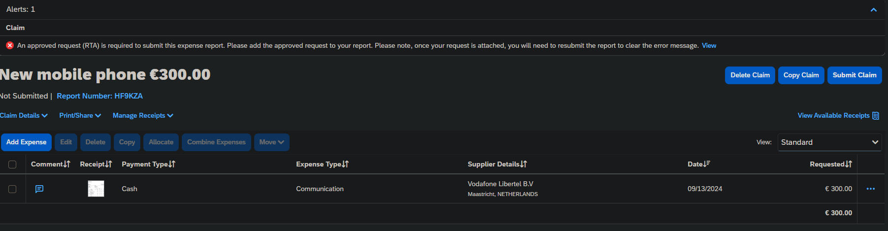 Solved Concur Error Message An Approved Request Rta I Sap