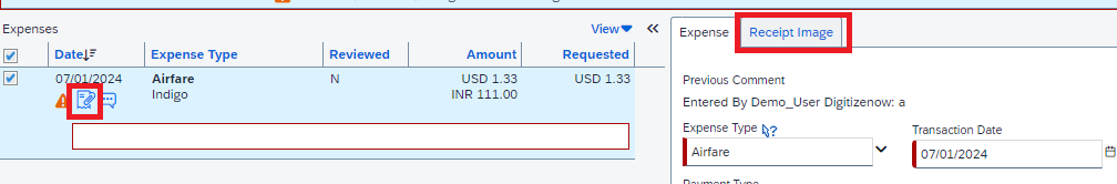 Receipt Image Tab Missing - SAP Concur Community