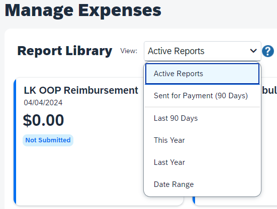 Not Able To View Prior Report And Missing Payment Sap Concur Community