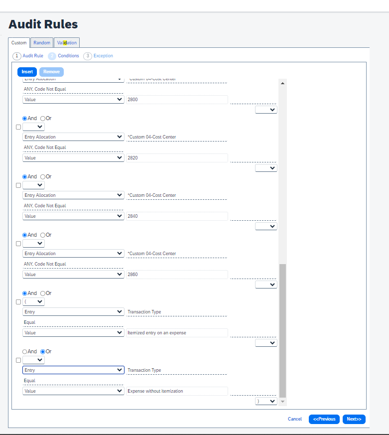 Audit Rule Multiple Allocations Trigger Audit Ru Sap Concur