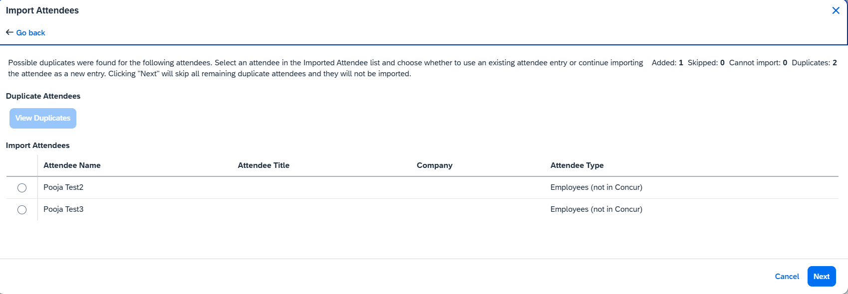 Re How Do I Upload An Attendee List To Add To An Sap Concur