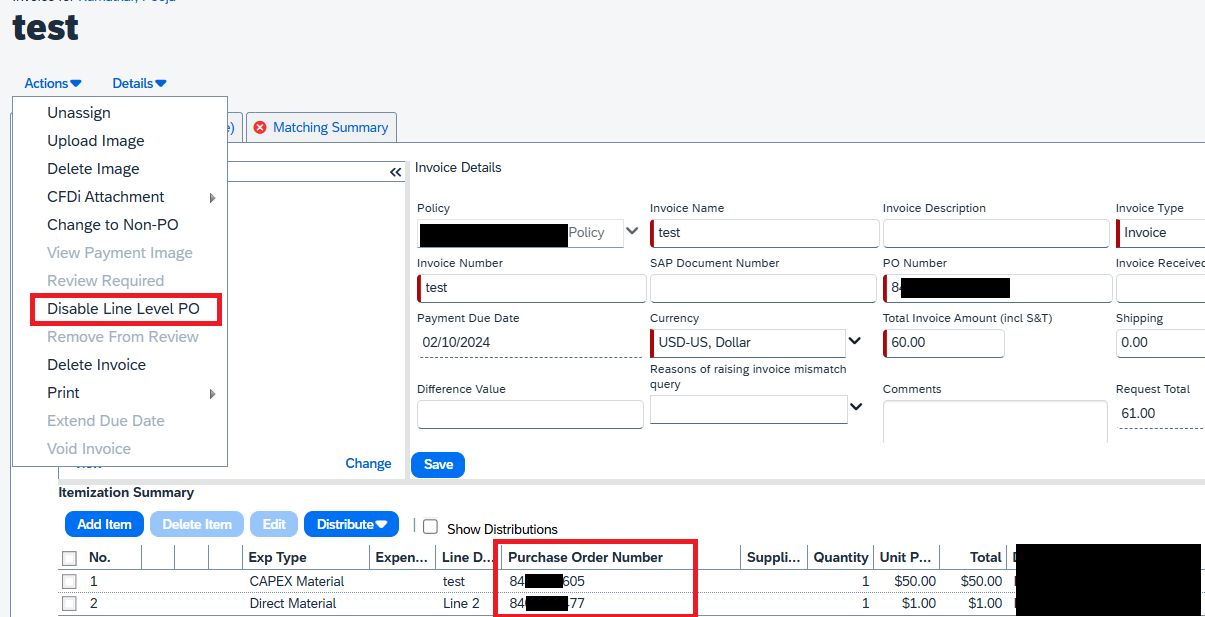 Solved Matching Multiple Purchase Orders To One Invoice Sap Concur