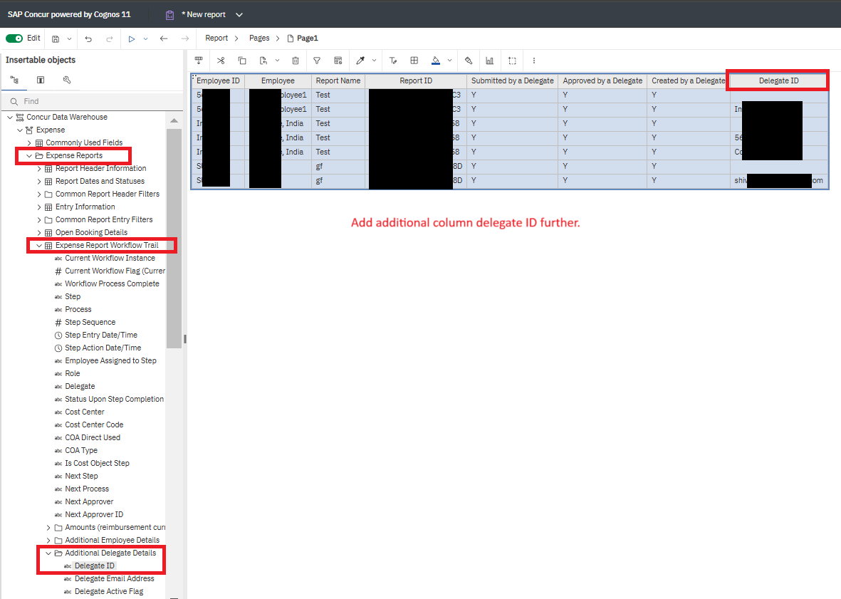 Delegateproxy Report Creation Audit Trail Record Sap Concur