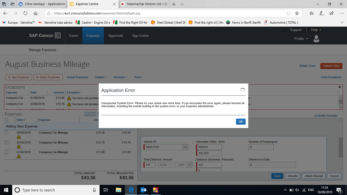 Solved Unexpected System Erroris This Happening To You Sap Concur Community 