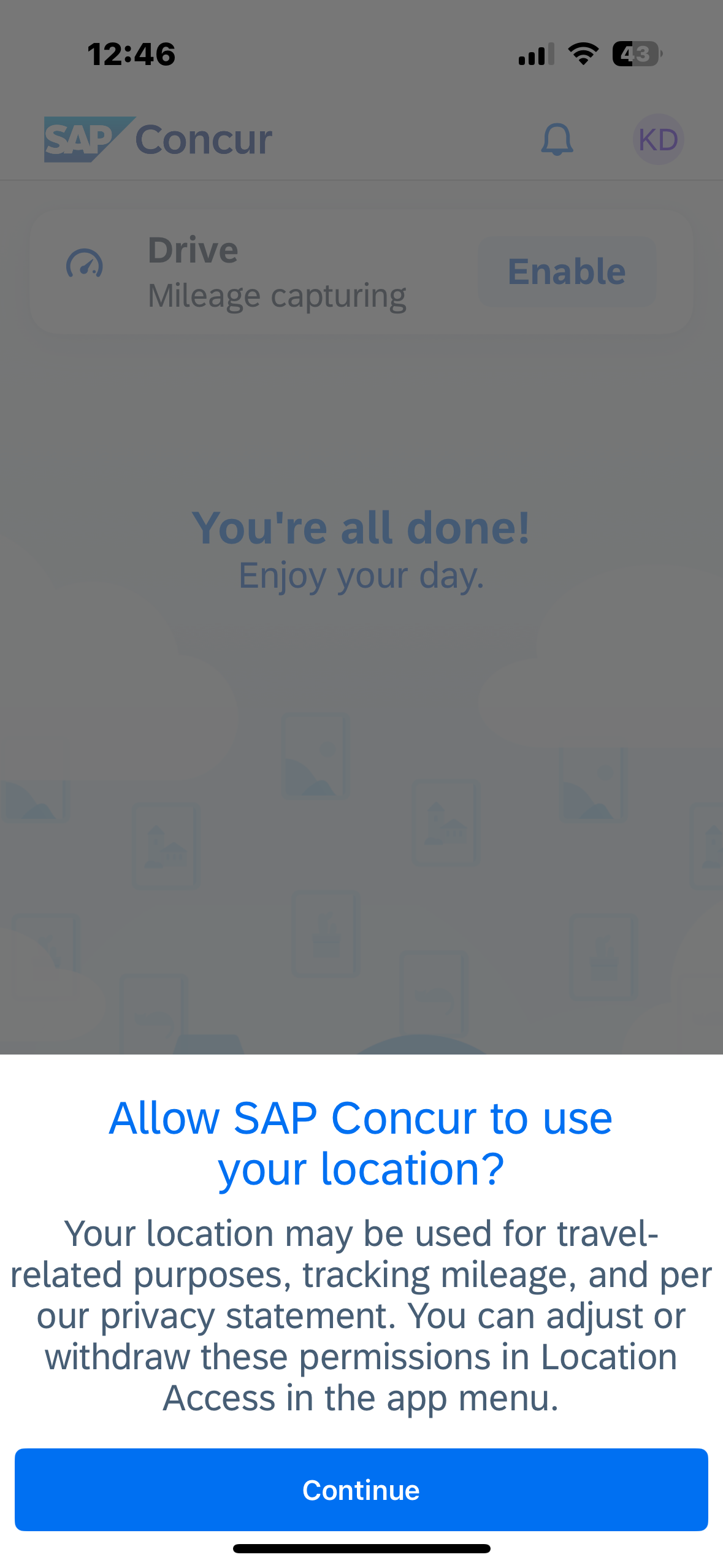How Do I Enable Sap Concur Drive On The Mobile App Sap Concur Community