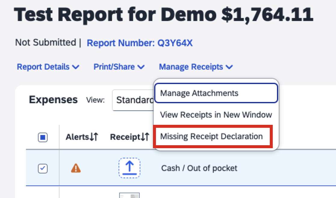 Expense With Missing Receipt Sap Concur Community