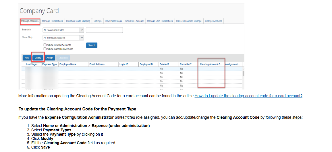Solved Personal Expense Missing Clearing Account Code Sap Concur