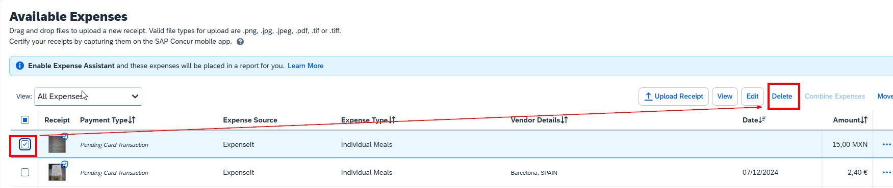 Solved: Expense report - SAP Concur Community