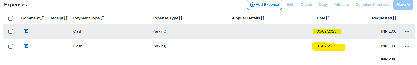 Solved: Audit Rule warning for expense entry within 2 days... - SAP ...