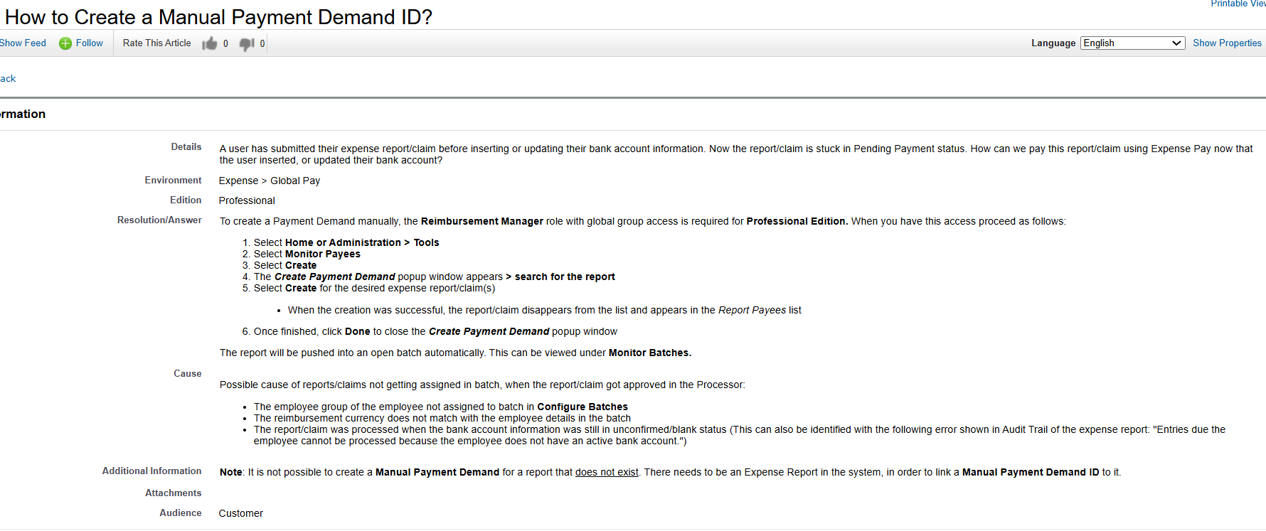 Solved: Best process when bank account is added after expe... - SAP ...