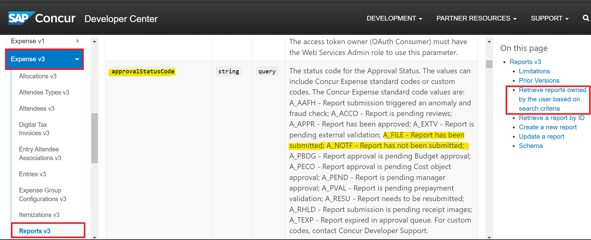 How To Get Submitted And Not Submitted Based On En Sap Concur