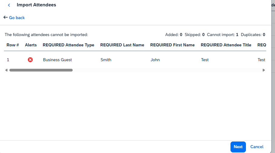 Attendee Import Error - SAP Concur Community