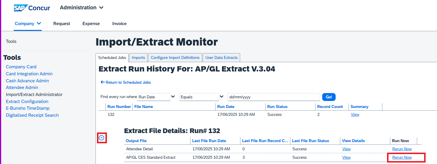 Re: how to re push the SAE file in case of failure - SAP Concur Community