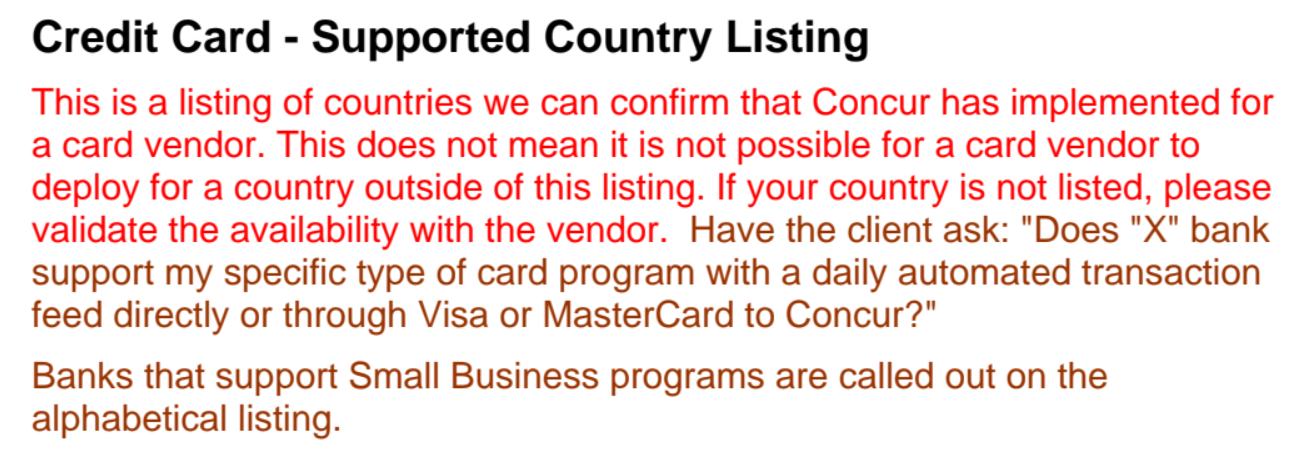 Re: Australian Card Feeds in Concur - Anyone Estab... - SAP Concur ...