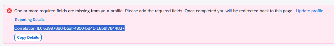 Solved: Alleged Missing Required Field(s) in Profile - SAP Concur Community