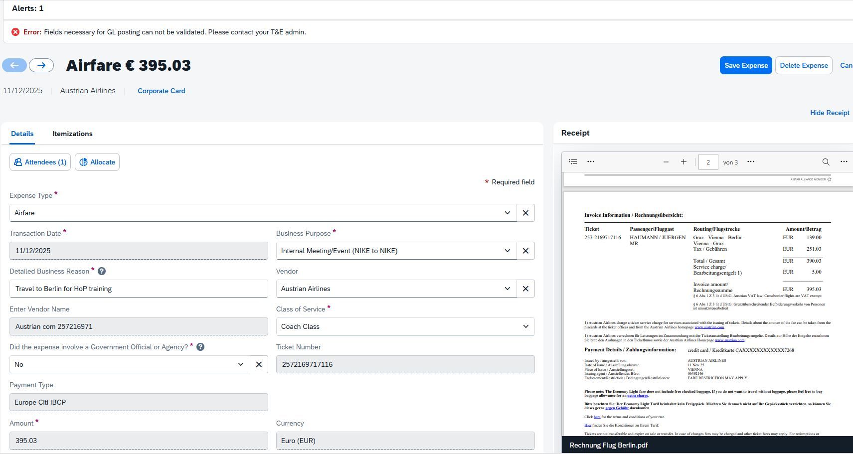 Manage expenses - SAP Concur Community