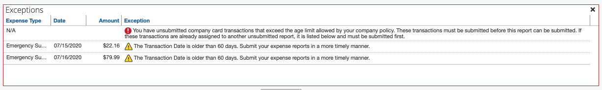 Cannot Submit Expense Report Sap Concur Community