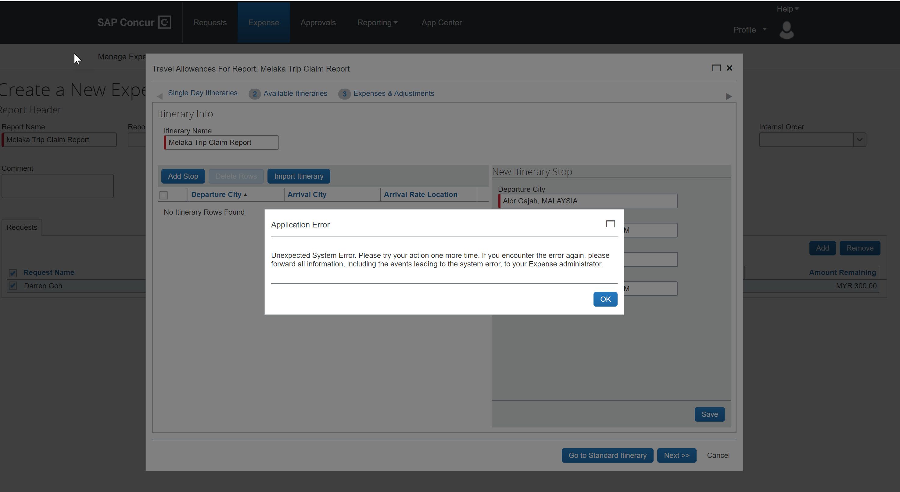 Unable to add itinerary line in expenses claim - SAP Concur Community Unable to add itinerary line in expenses claim - SAP Concur Community