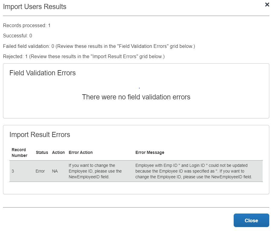 Solved Receive Error Message When Adding A New Employee Sap Concur Community