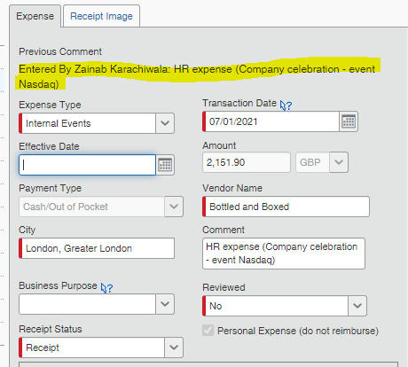 Add comments as a column to the expense table - SAP Concur Community