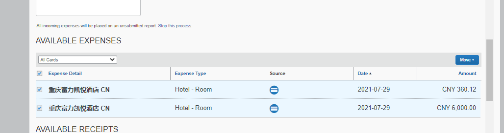 How can I merge two expenses in concur - SAP Concur Community