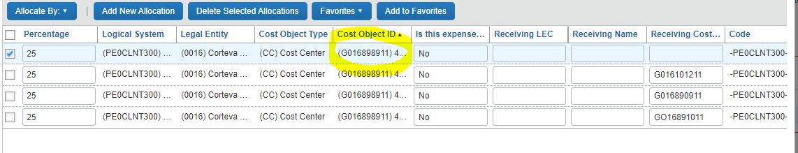 Solved Using Multiple Cost Object Ids In One Expense Repo Sap