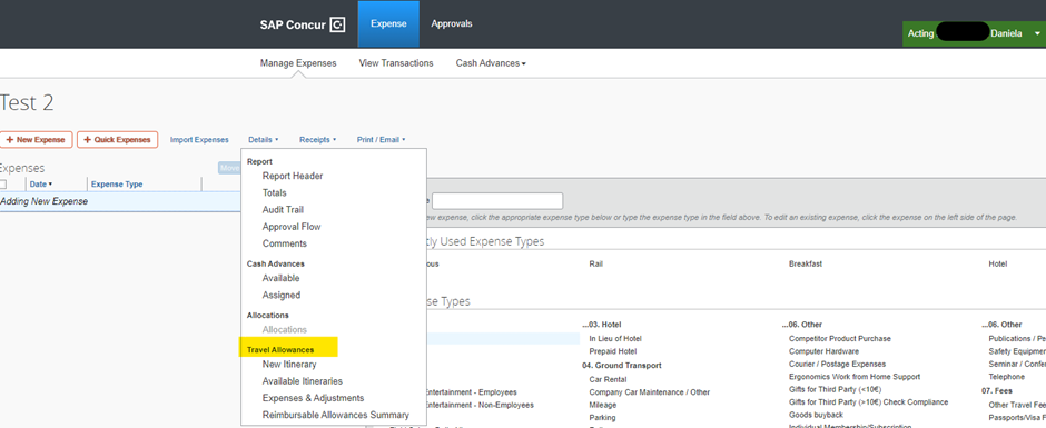 Question on Delegate Entries - SAP Concur Community