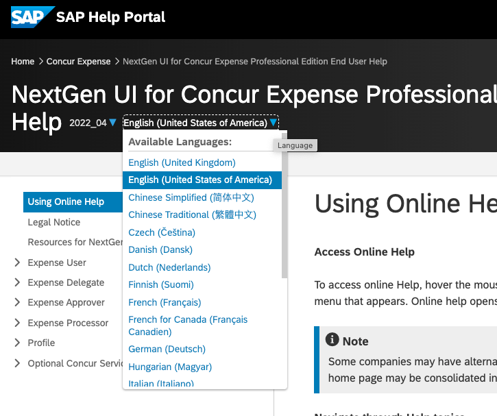 New UI Expense Training material in German, Dutch,... - SAP Concur ...