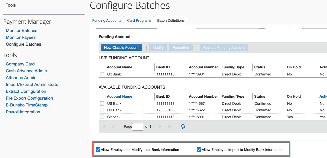 Solved: bank information block for not expense pay users - SAP Concur ...