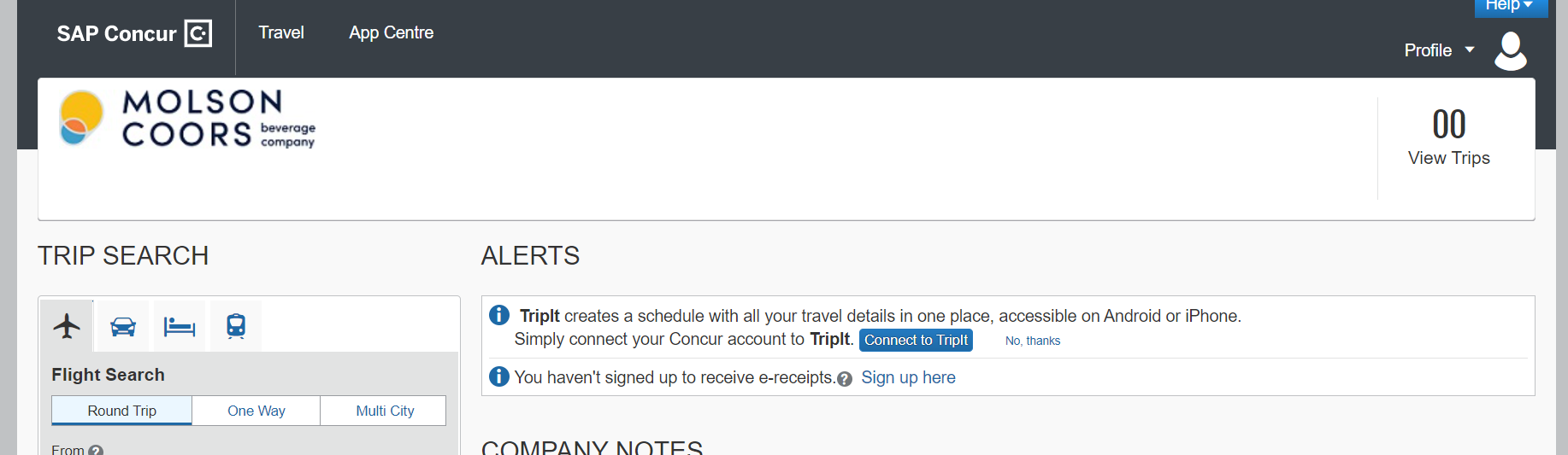 All my expenses are not there only option to book ... - SAP Concur ...
