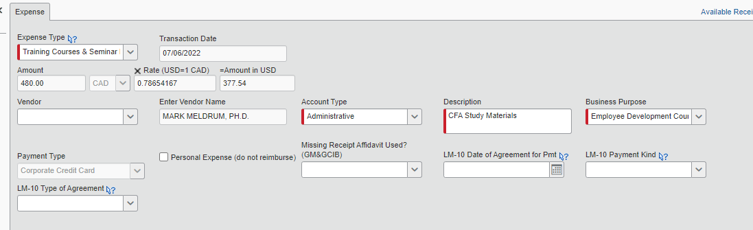 Expenses - SAP Concur Community
