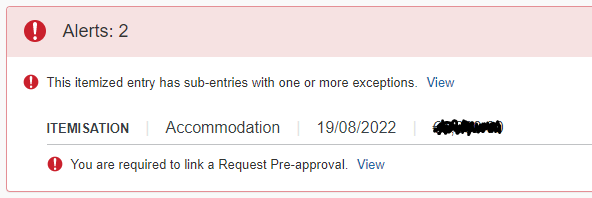 Expense report error: link expense report or item ... - SAP Concur ...