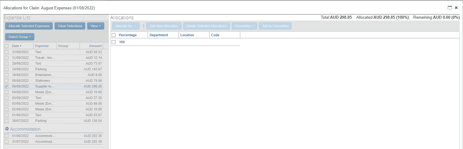 Expense Allocation As Approver Sap Concur Community