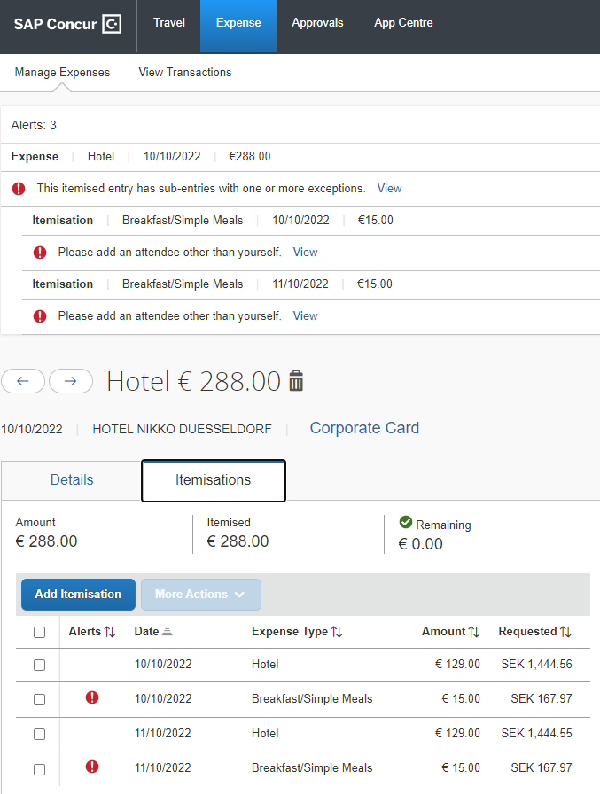 Itemization Hotel sub entries error - SAP Concur Community Itemization Hotel sub entries error - SAP Concur Community
