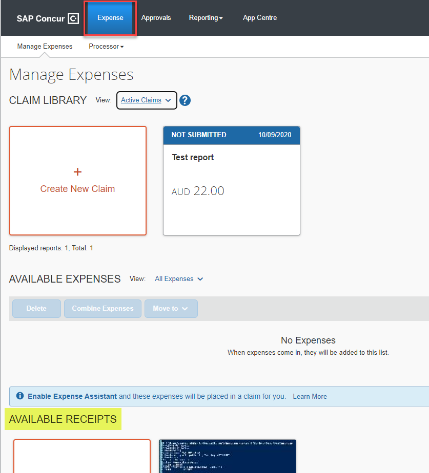 Solved Cannot Delete Unused Receipts Sap Concur Community 