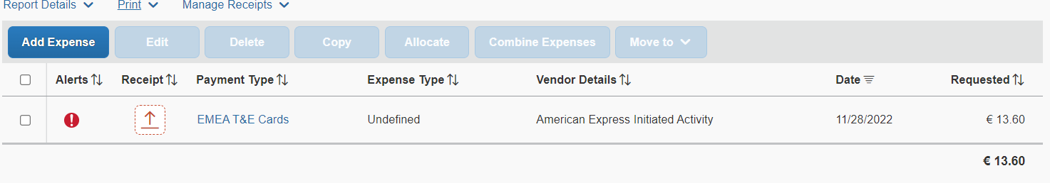 Unknown expense - SAP Concur Community Unknown expense - SAP Concur Community