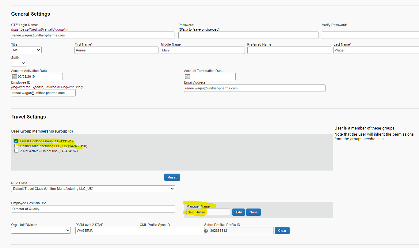 User setup- Travel - SAP Concur Community